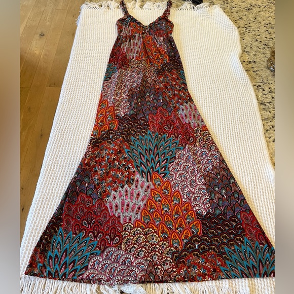 Moa Moa | Dresses | Moa Moa Bohemian Style Stretchy Muticolored Maxi ...